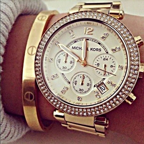 Michael Kors | Accessories | Michael Kors Gold Diamond Watch | Poshmark